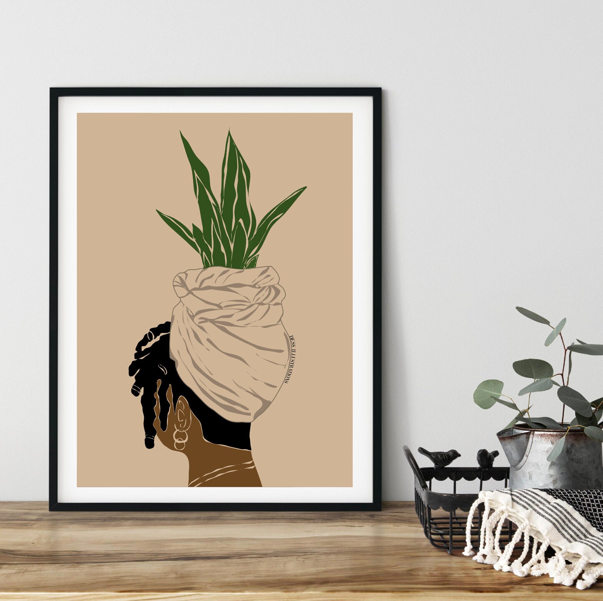 Black Woman With Locs, Black Girl With Locs, Woman With Dreadlocks Art ...