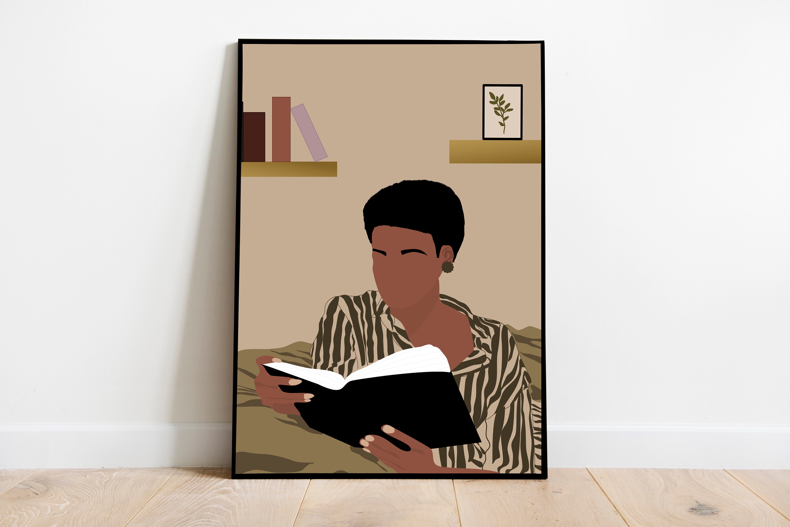 Black Woman Reading Art Digital Download Afro American Art - Etsy