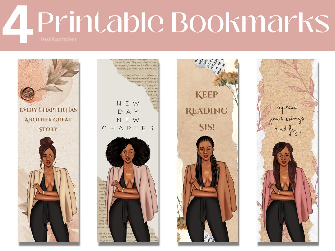 Black Girl Bookmarks | Black Women Bookmark | Printable Bookmark | DIY ...