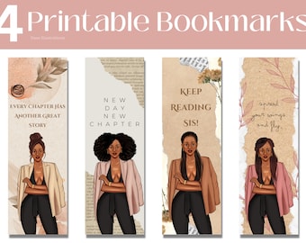 Black Girl Bookmarks | Black Women Bookmark | Printable Bookmark | DIY ...