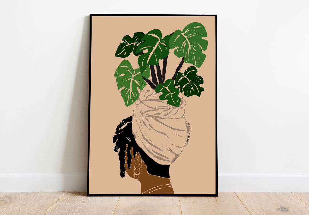 Black Woman With Locs, Black Girl With Locs, Woman With Dreadlocks Art ...