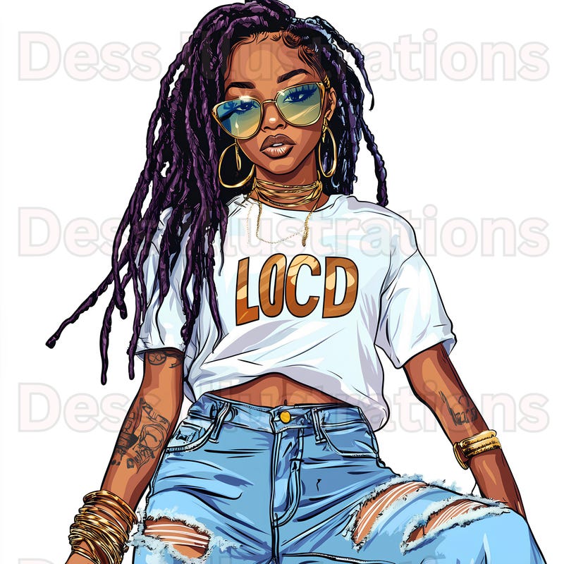Little Girl Locs Art - Etsy