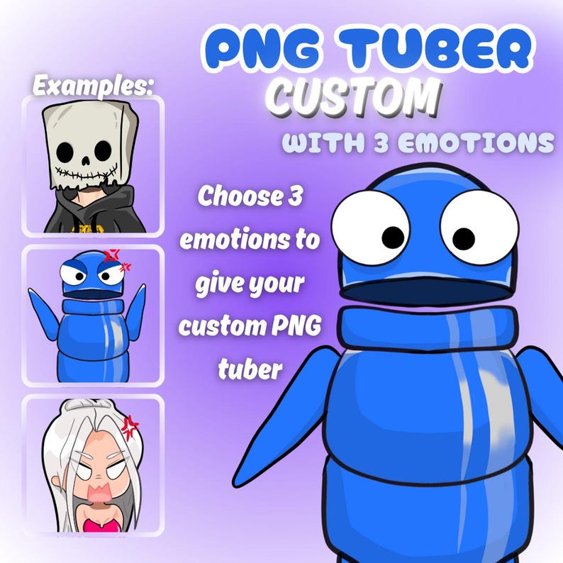 CUSTOM Pngtuber Model ~ Chibi, Kawaii, Premade Twitch Stream Asset ...