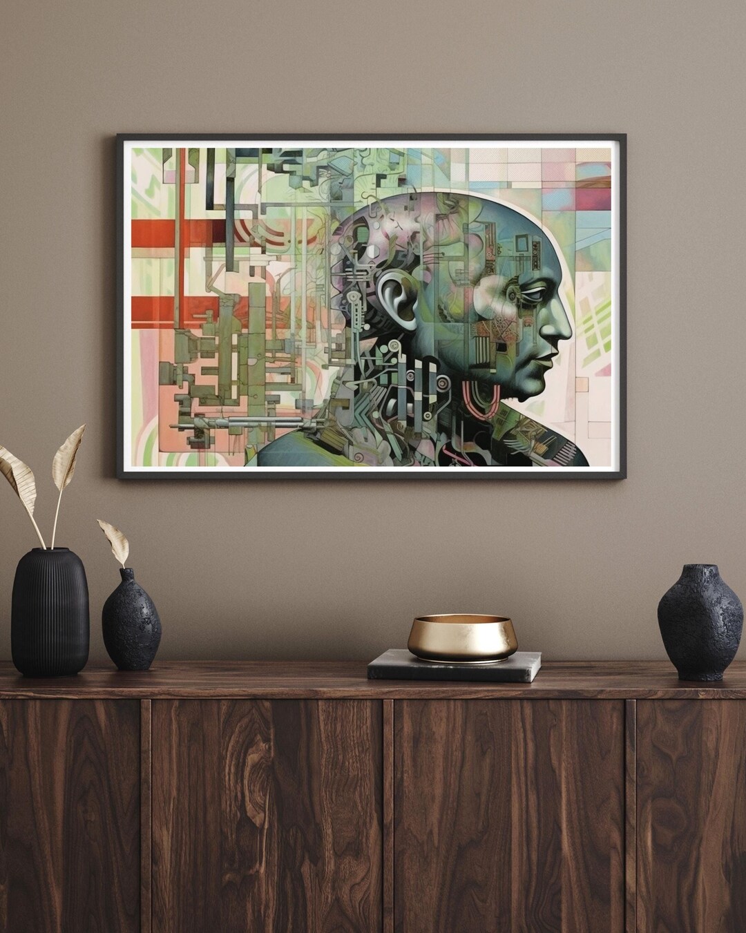 Cyborg Digital Printable Wall Art, Wall Art, Living Room Decor, Digital ...