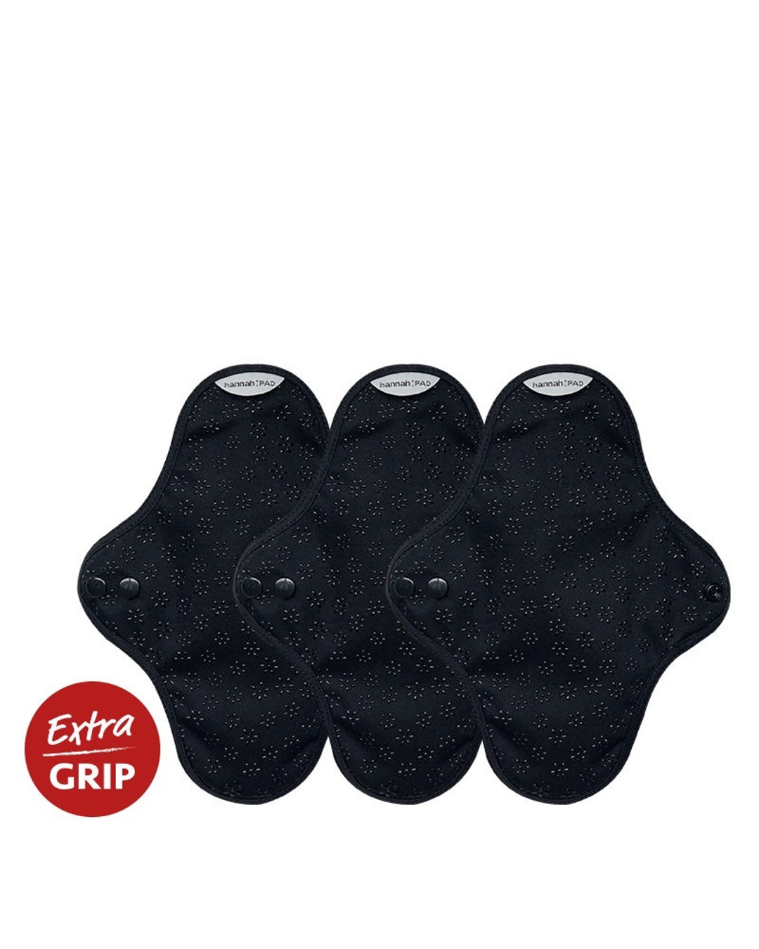 Reusable Organic Cotton Menstrual Pads in Black Multiples - Hannahpad ...