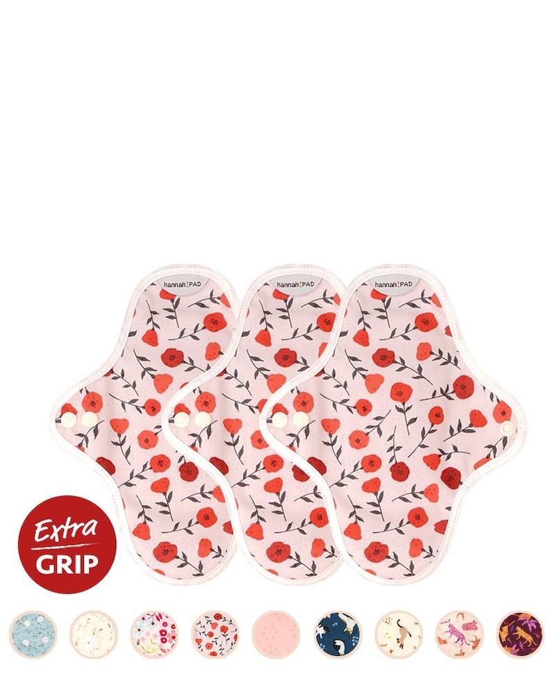 3pc Organic Cotton Pantyliners: Reusable Floral Pads - Hannahpad - Etsy