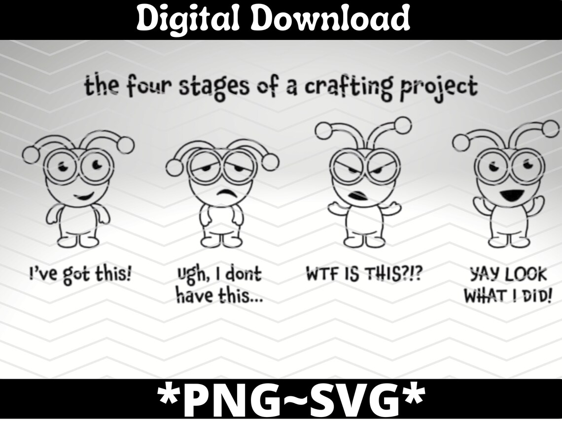 4 Stages of Crafting PNG Digital Download Png SVG - Etsy