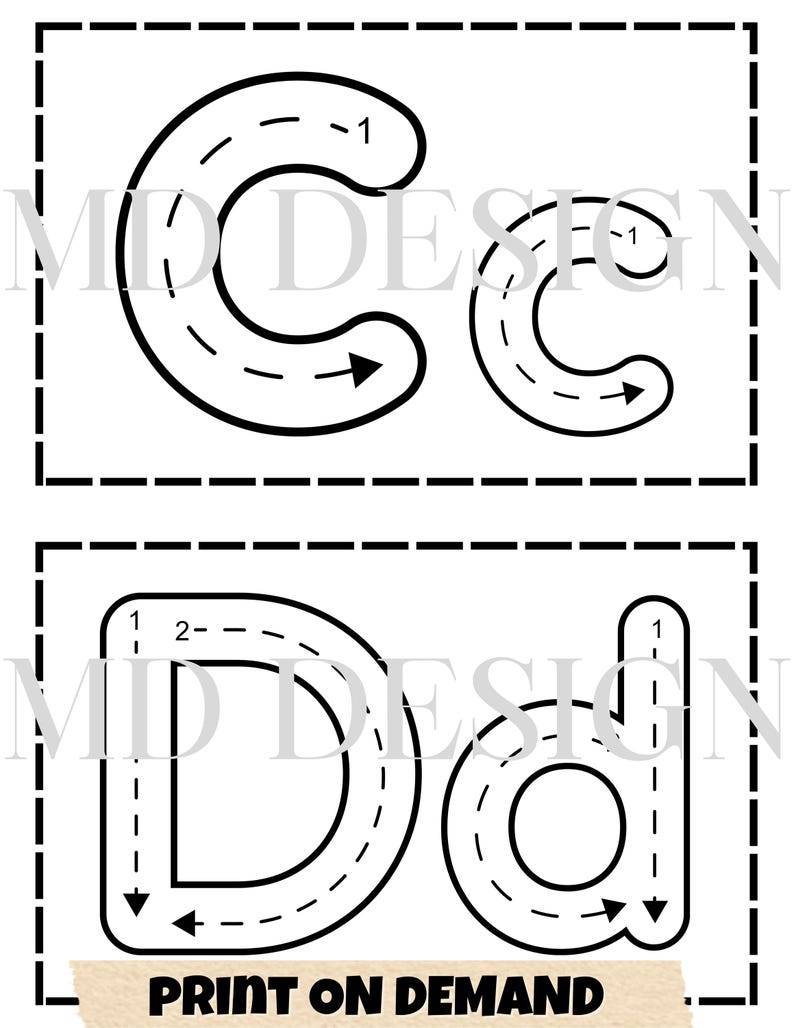 Printable Alphabet Tracing Cards for Kids | 5x7 Letter Tracing ...