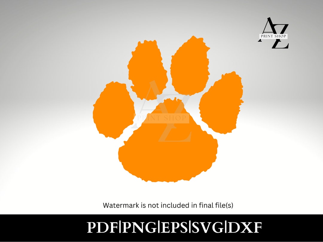 Tiger Paw Print Svg, Tiger Paw Outline Png, Tiger Paw Decal, Tiger Paw ...