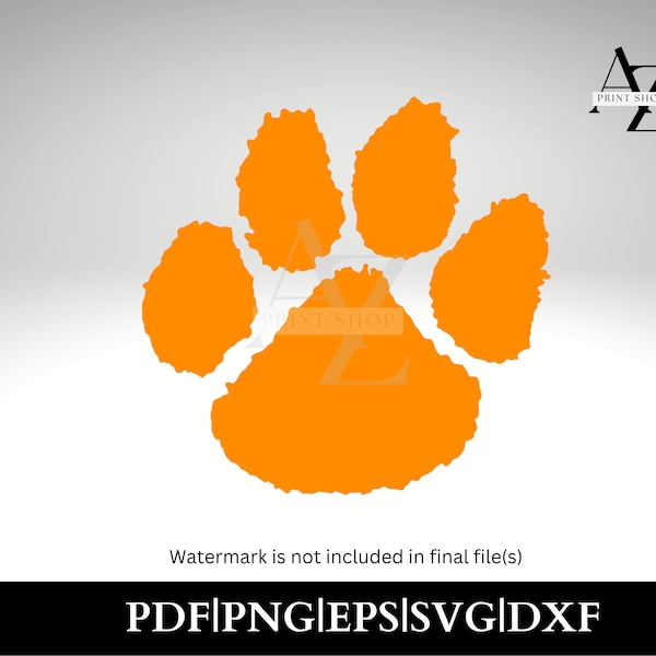 Clemson Paw Print - Etsy