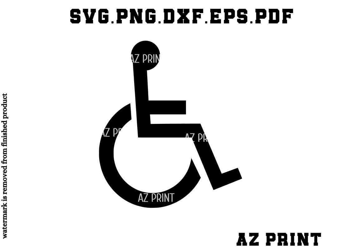 Handicap Decal Svg, Handicap Outline Png, Wheelchair - Etsy
