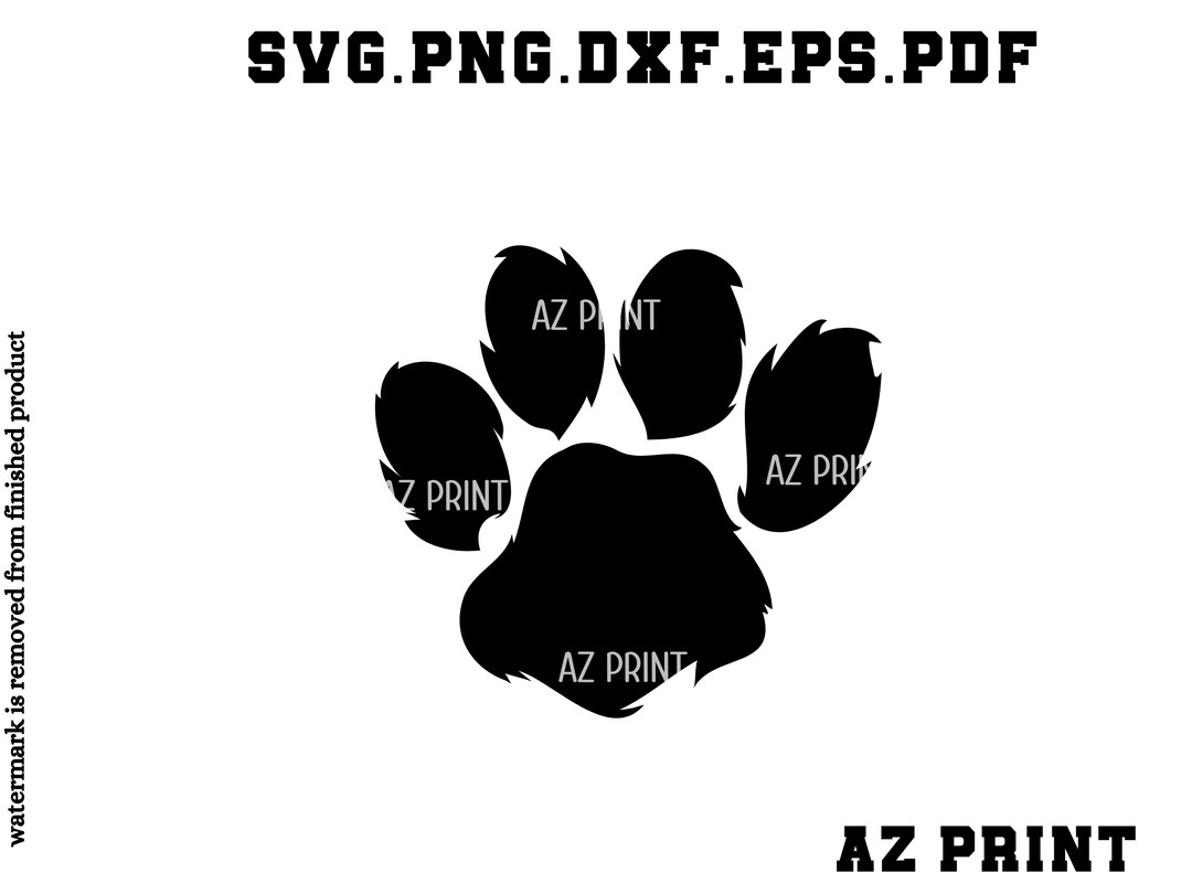 Paw Print Svg, Paw Print Outline Png, Paw Print Download - Etsy