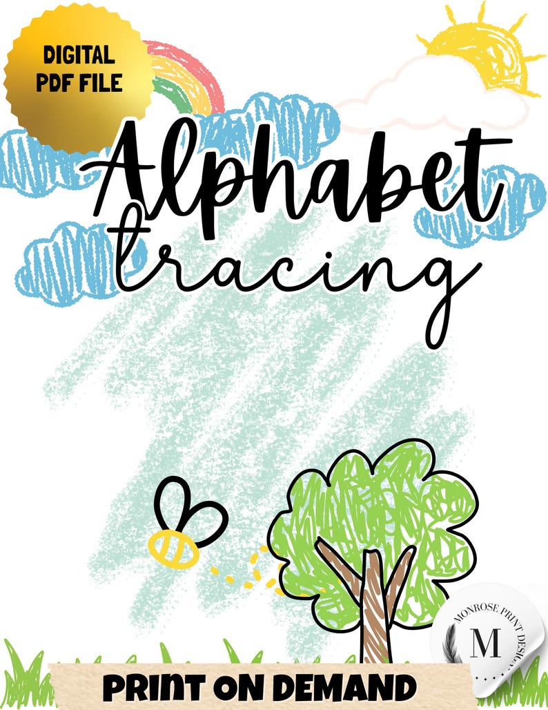 Printable Alphabet Tracing Cards for Kids | 5x7 Letter Tracing ...