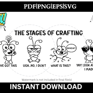 4 Stages of Crafting PNG| Digital Download| Png Svg| Stages of Crafting ...