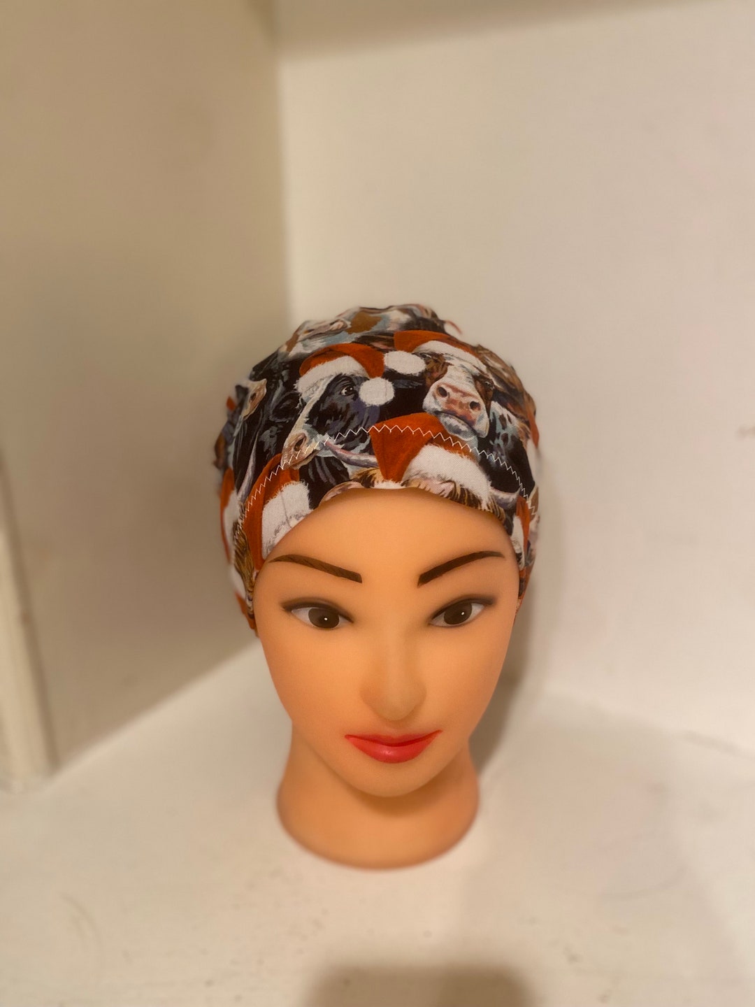 Christmas Fluffy Cows Euro Style Surgical Scrub Cap - Etsy