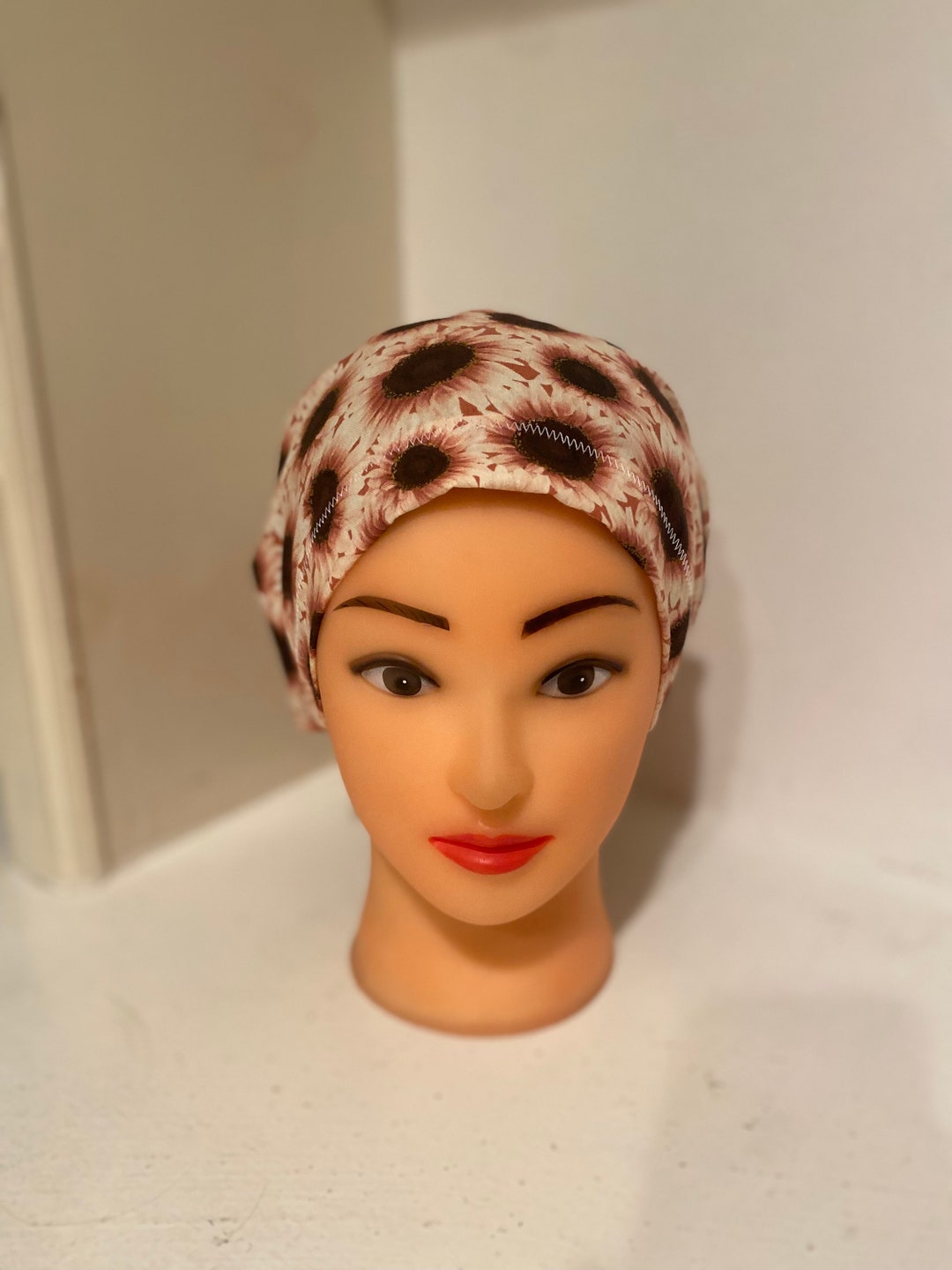 Neutral Sunflowers Euro Style Surgical Scrub Cap - Etsy