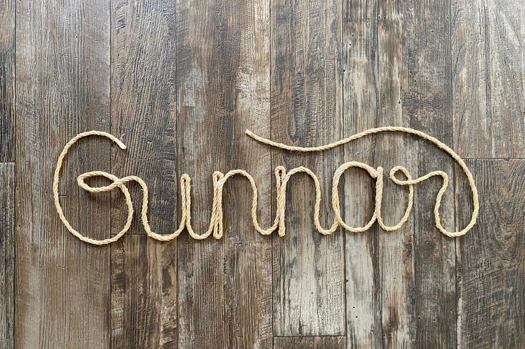 Custom Rope Letter Name Sign-rustic Nursery,wedding Gift - Etsy Canada