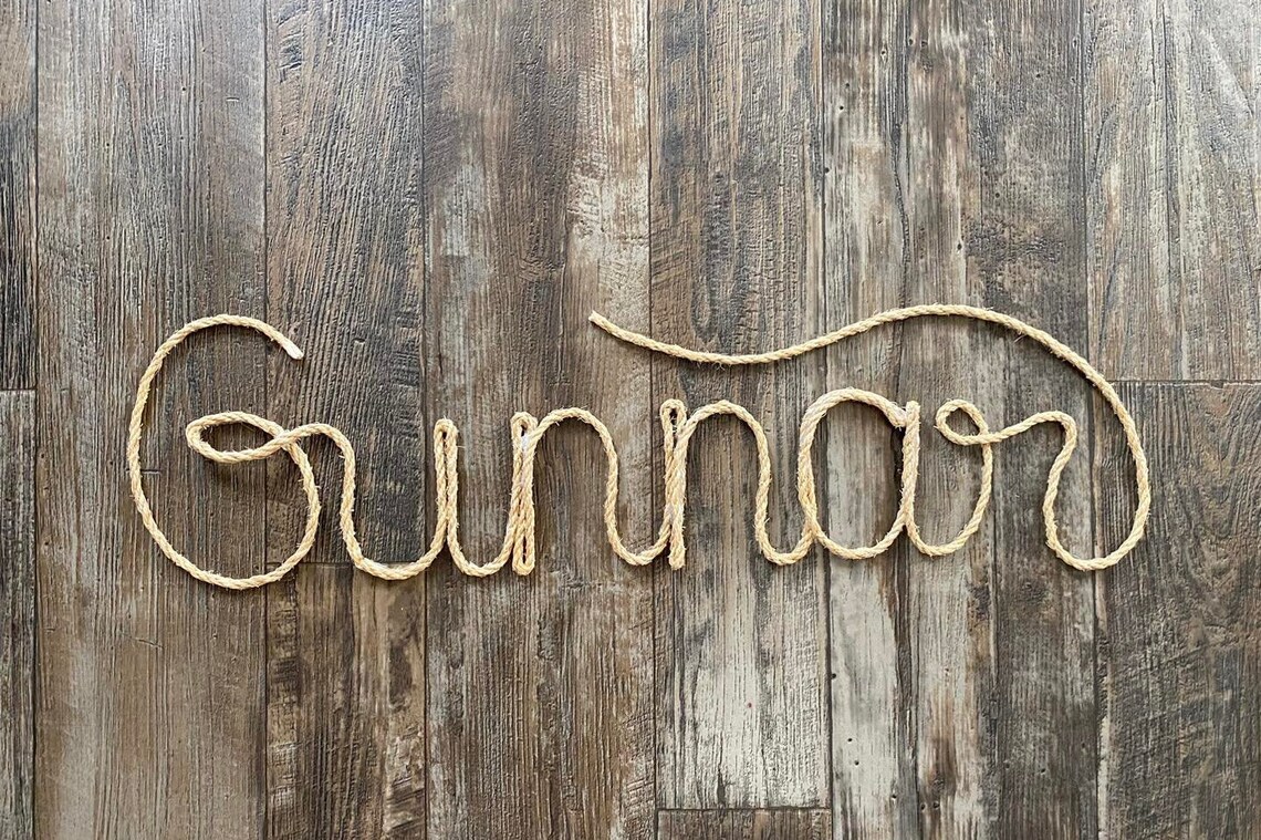 Custom Rope Letter Name Sign-rustic Nursery,wedding Gift - Etsy Canada