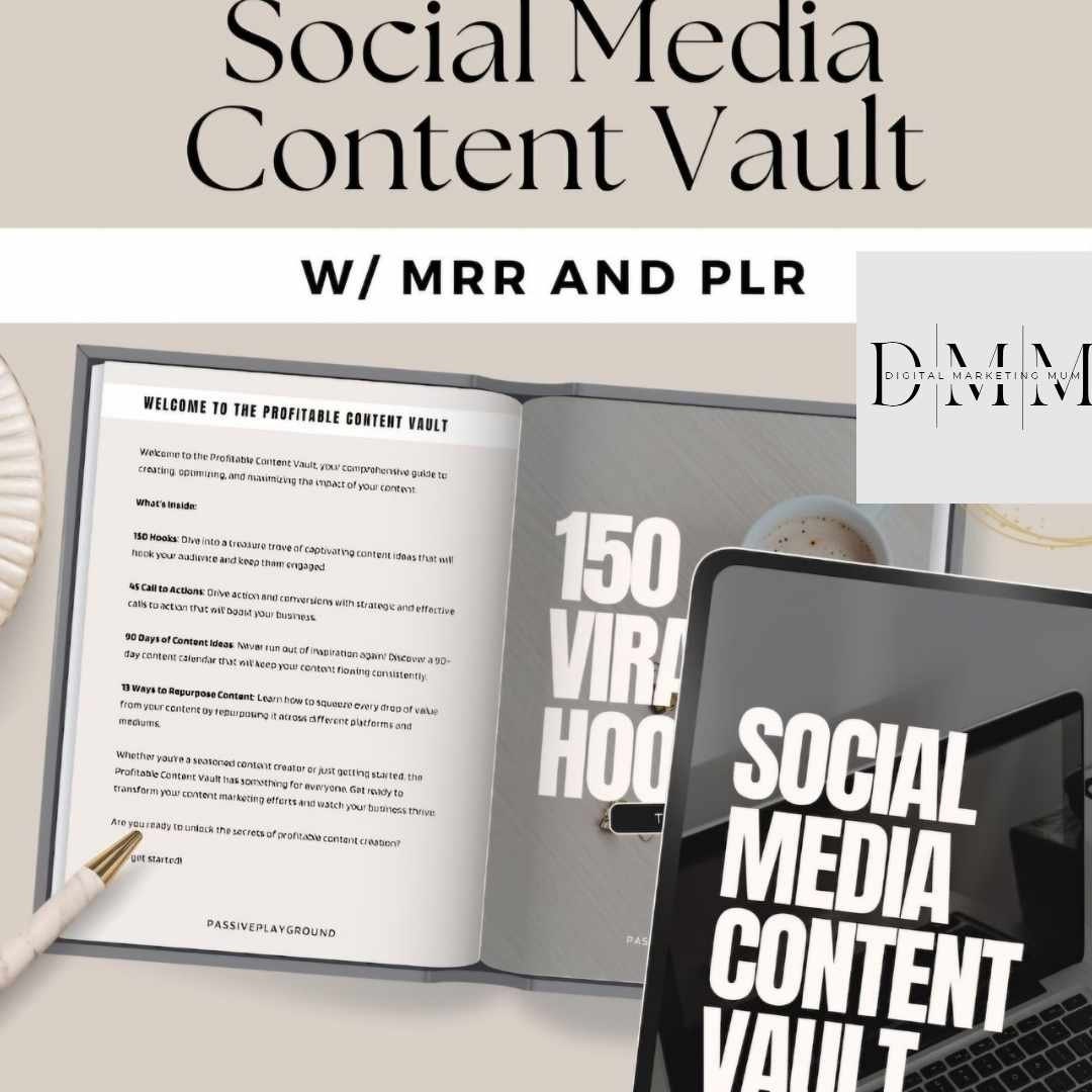 Social Media Content Vault Digital Guide | MRR Digital Products ...