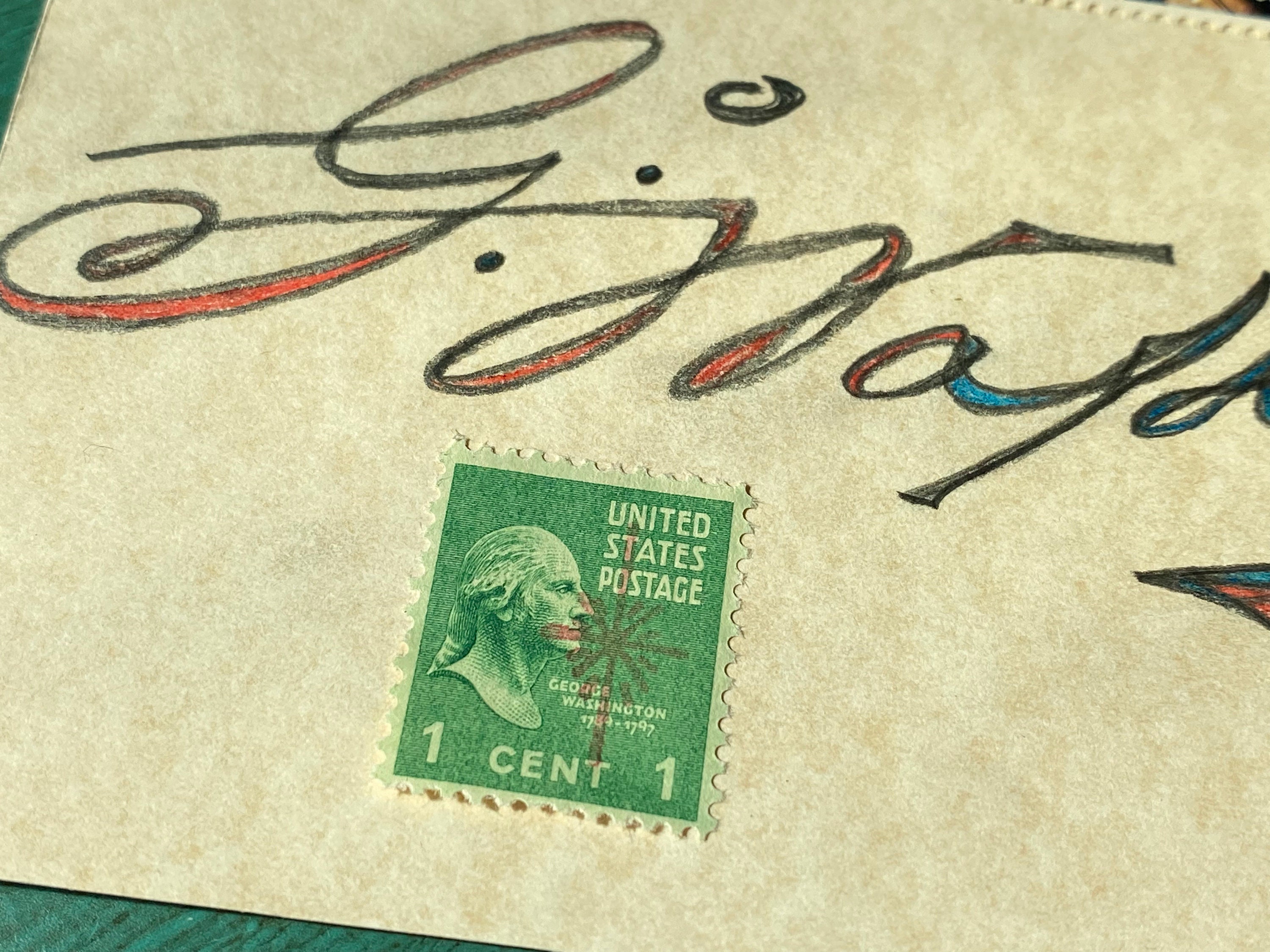 George Washington Signature & Stamp Collectible - Etsy