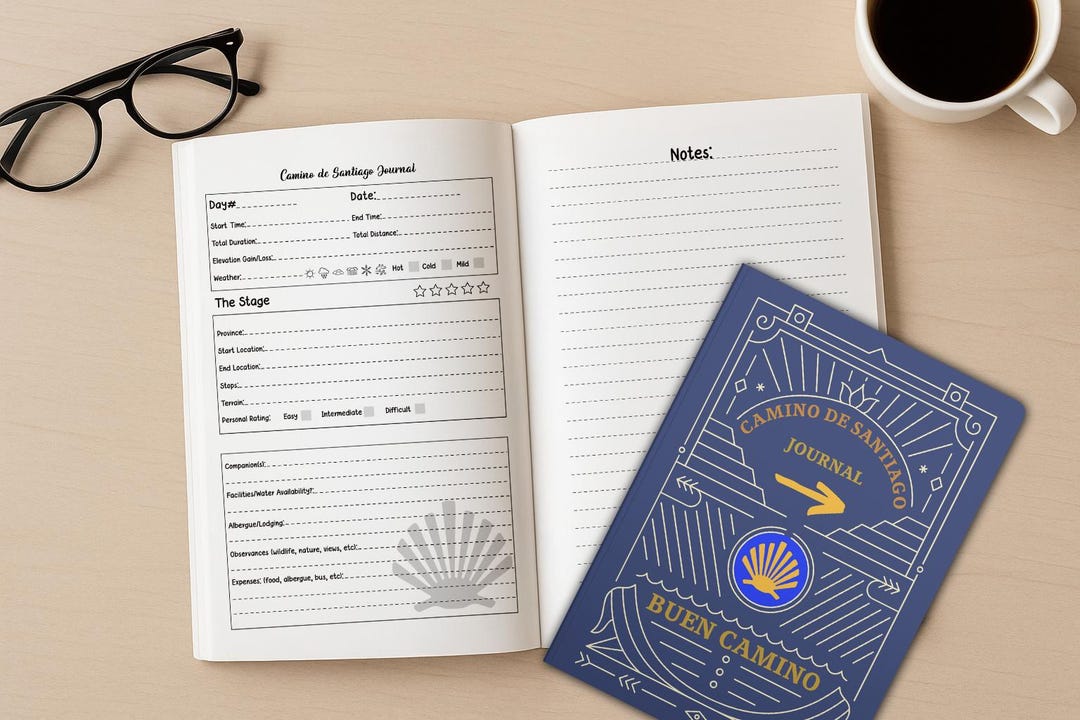 Camino De Santiago Journal – Travel Notebook for Pilgrimage Notes ...