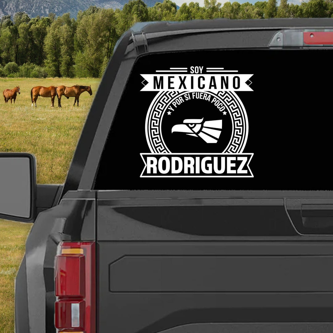 Last Name Decal Mexican Heritage Vinyl Stickers Para Carros Diseño ...