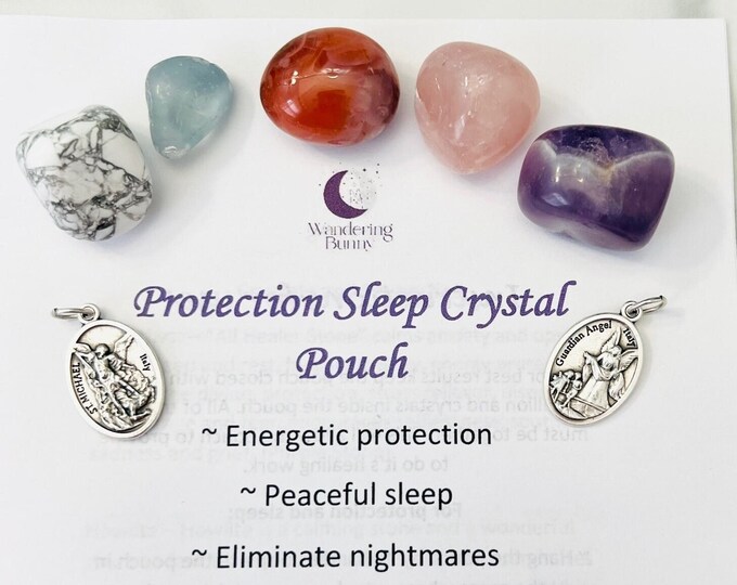 Protection and Sleep Crystal Set With Instruction Book, Crystals for ...