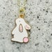 Bunny Necklace, Pink and White Rabbit Pendant, Whimsical Animal ...