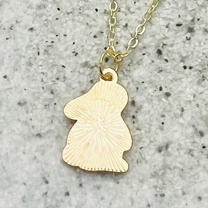 Bunny Necklace, Pink and White Rabbit Pendant, Whimsical Animal ...