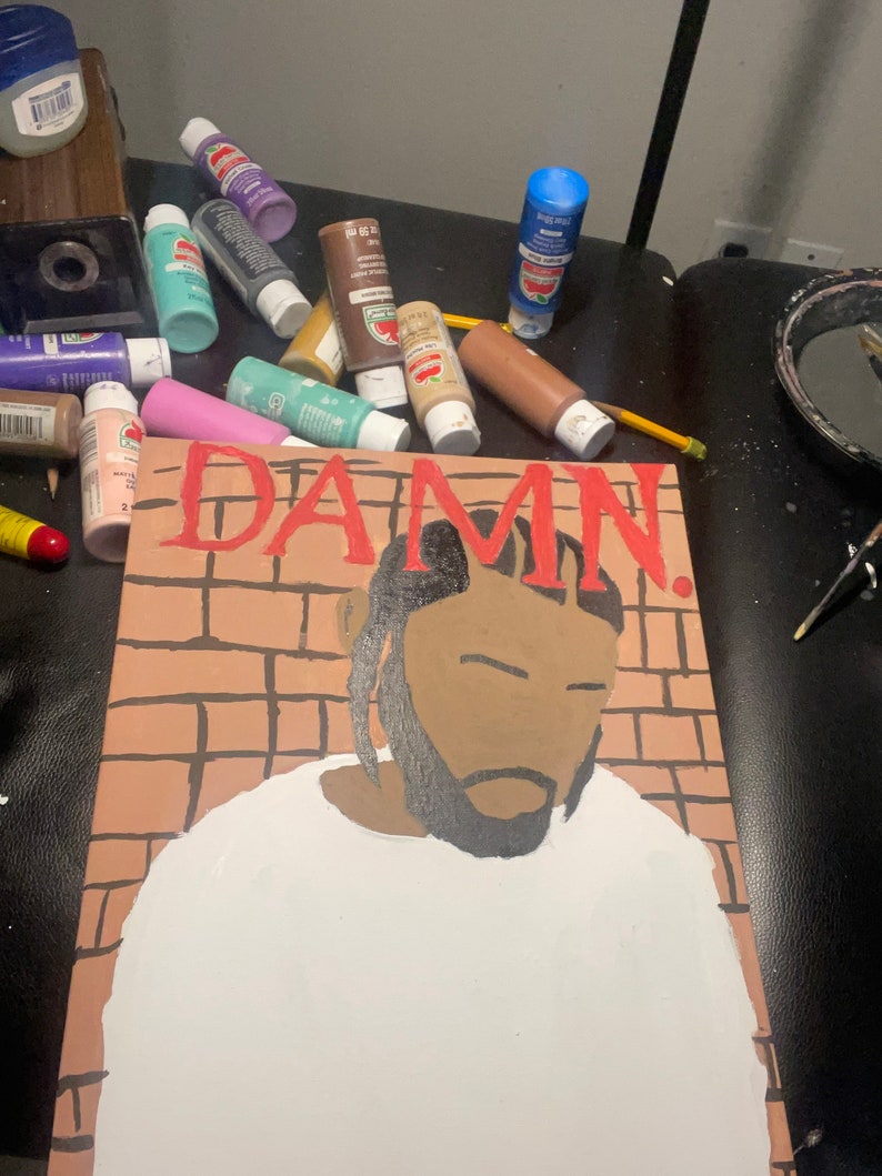 Kendrick Lamar DAMN ALBUM Custom Painting - Etsy