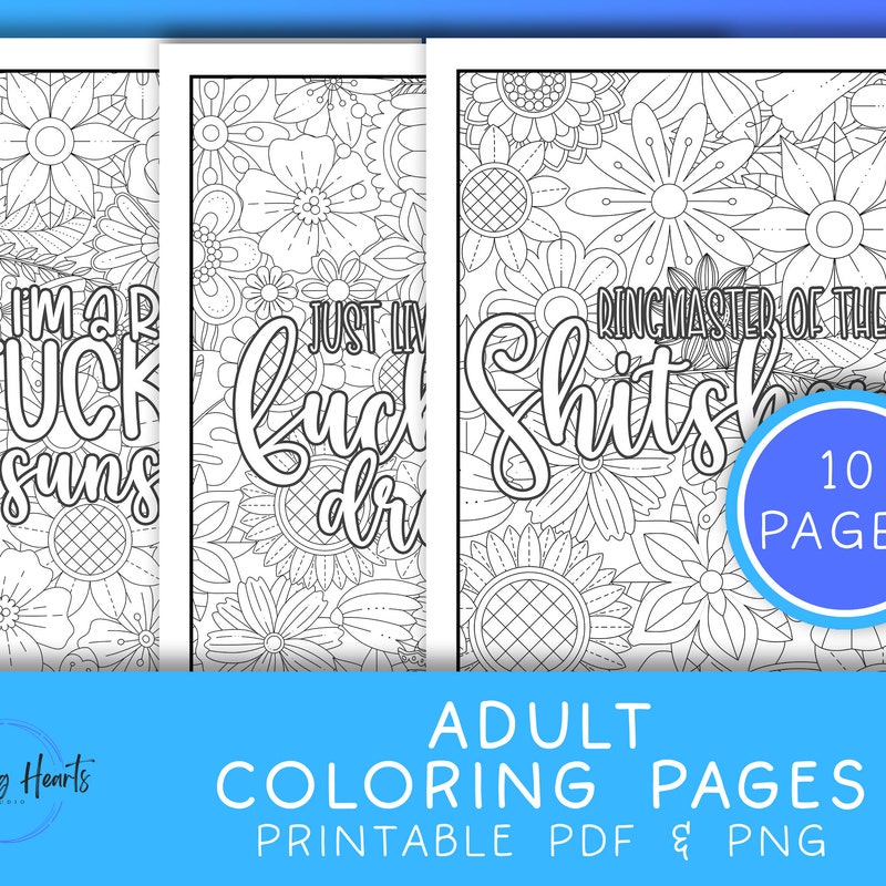 Curse Word Drawing Sheets - Etsy