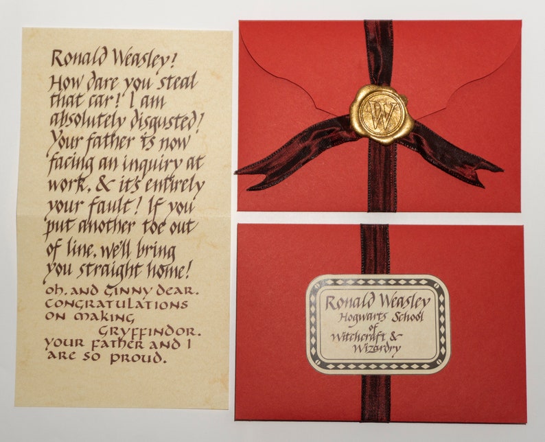 Ms. Weasley Howler Letter to Ron - Etsy