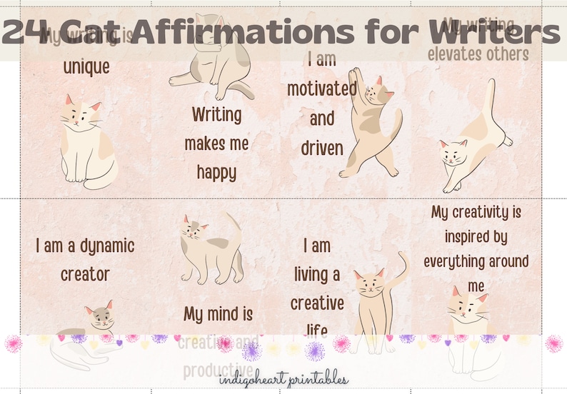 Positive Cats Affirmations for Writers and Authors | Cat Themed ...