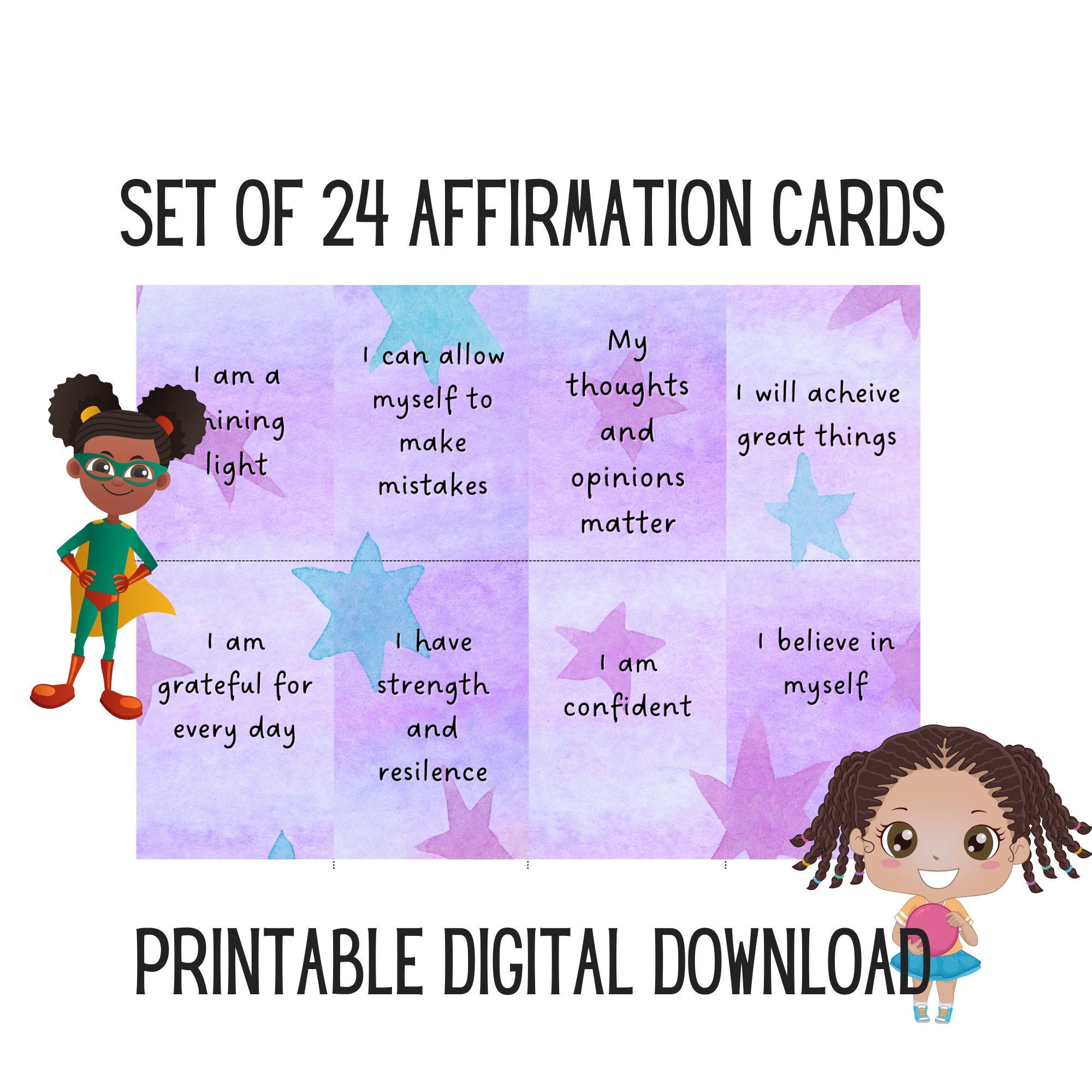 Black Girl Magic Affirmation Card Deck, Positive Affirmation Cards for ...