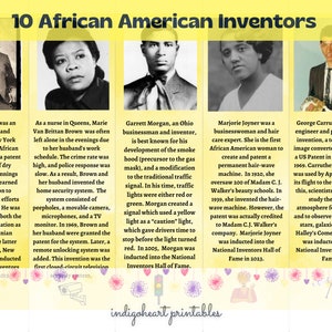 African American Inventors Bookmarks | Inventions and Technology ...