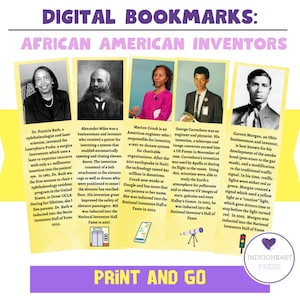 African American Inventors Bookmarks | Inventions and Technology ...
