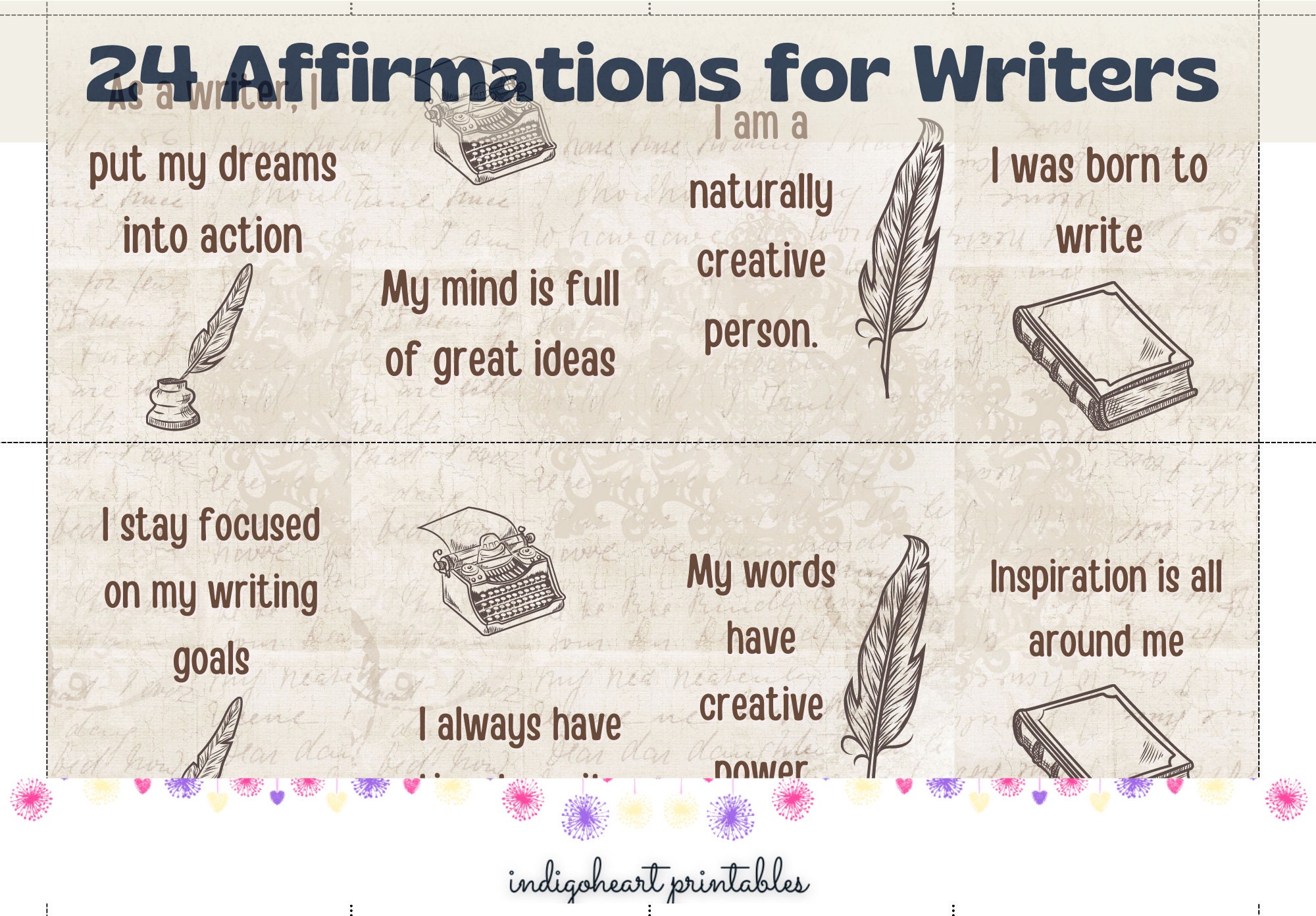 Positive Affirmations for Writers and Authors | Inspirational ...