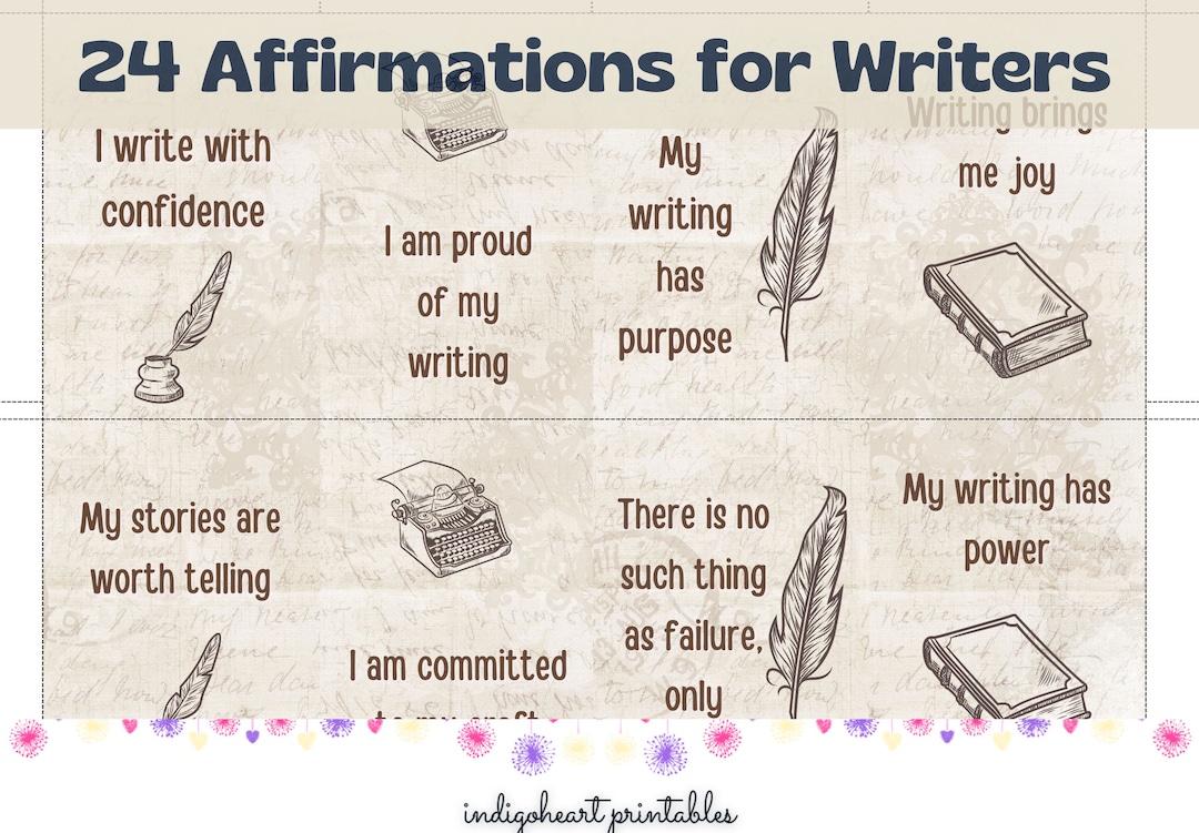 Positive Affirmations for Writers and Authors | Inspirational ...