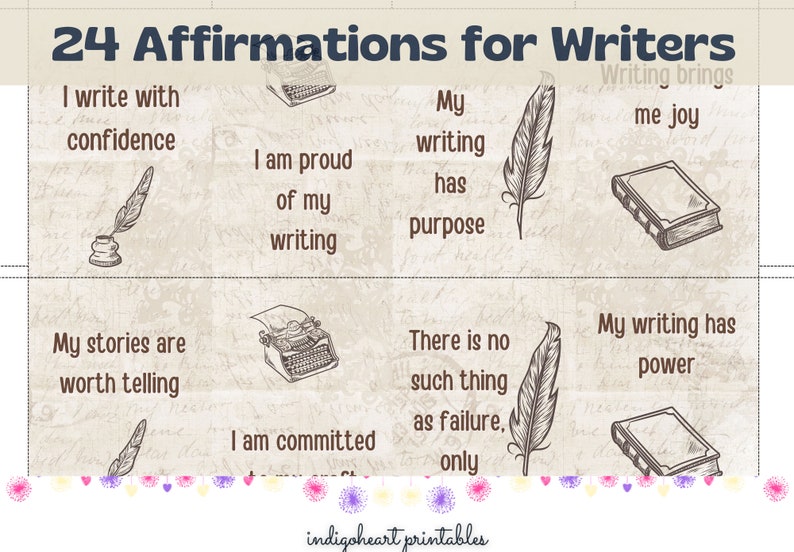 Positive Affirmations for Writers and Authors | Inspirational ...