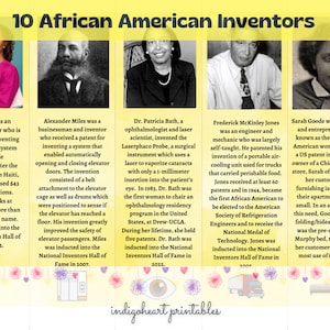 African American Inventors Bookmarks | Inventions and Technology ...