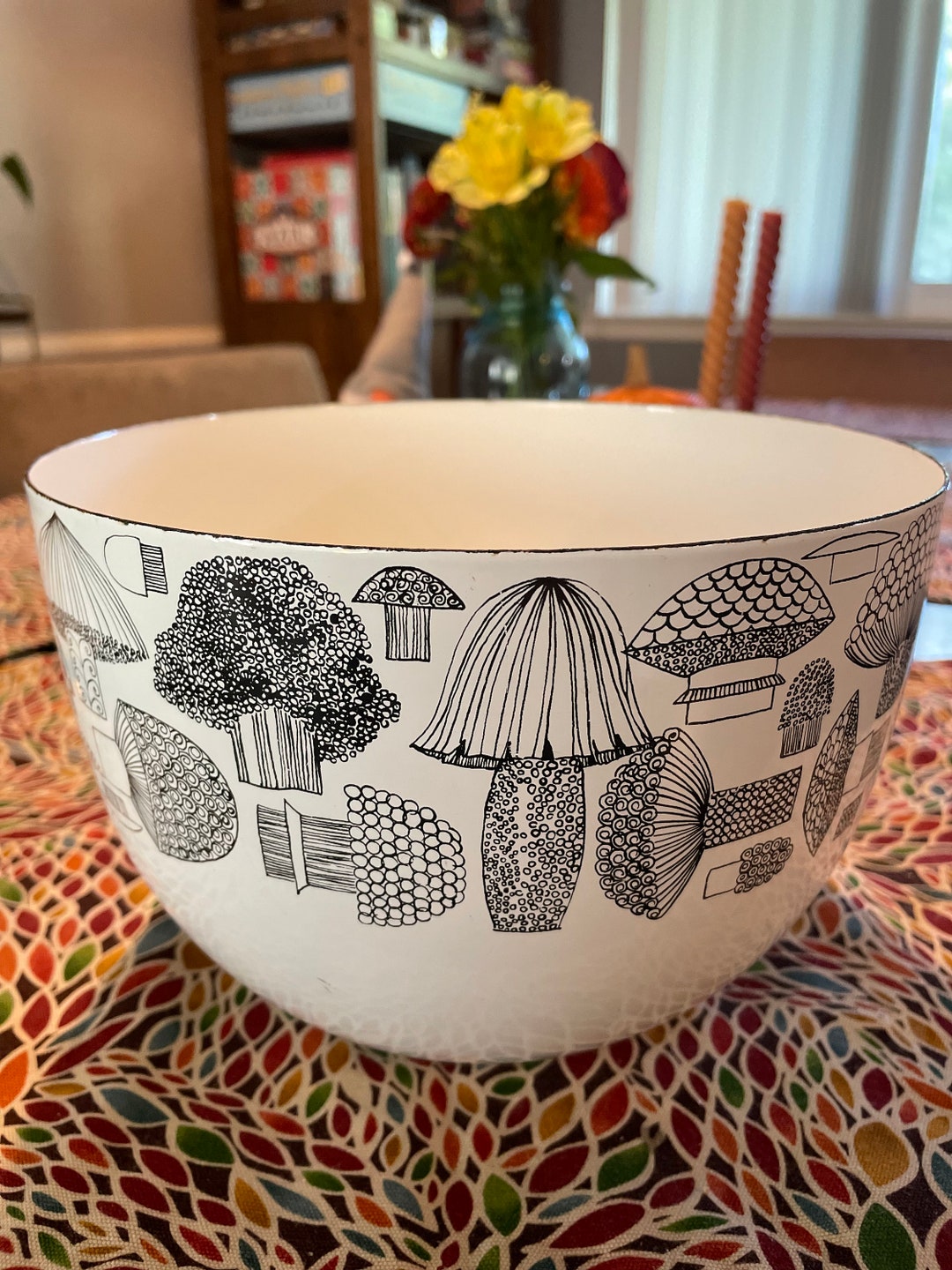 Finel Finland Arabia Mushroom Enamel Bowl - Etsy