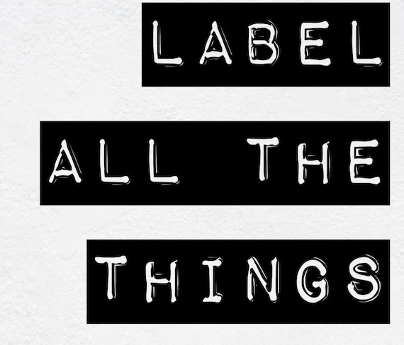 Custom Embossed Labels Label All The Things Perfect for | Etsy