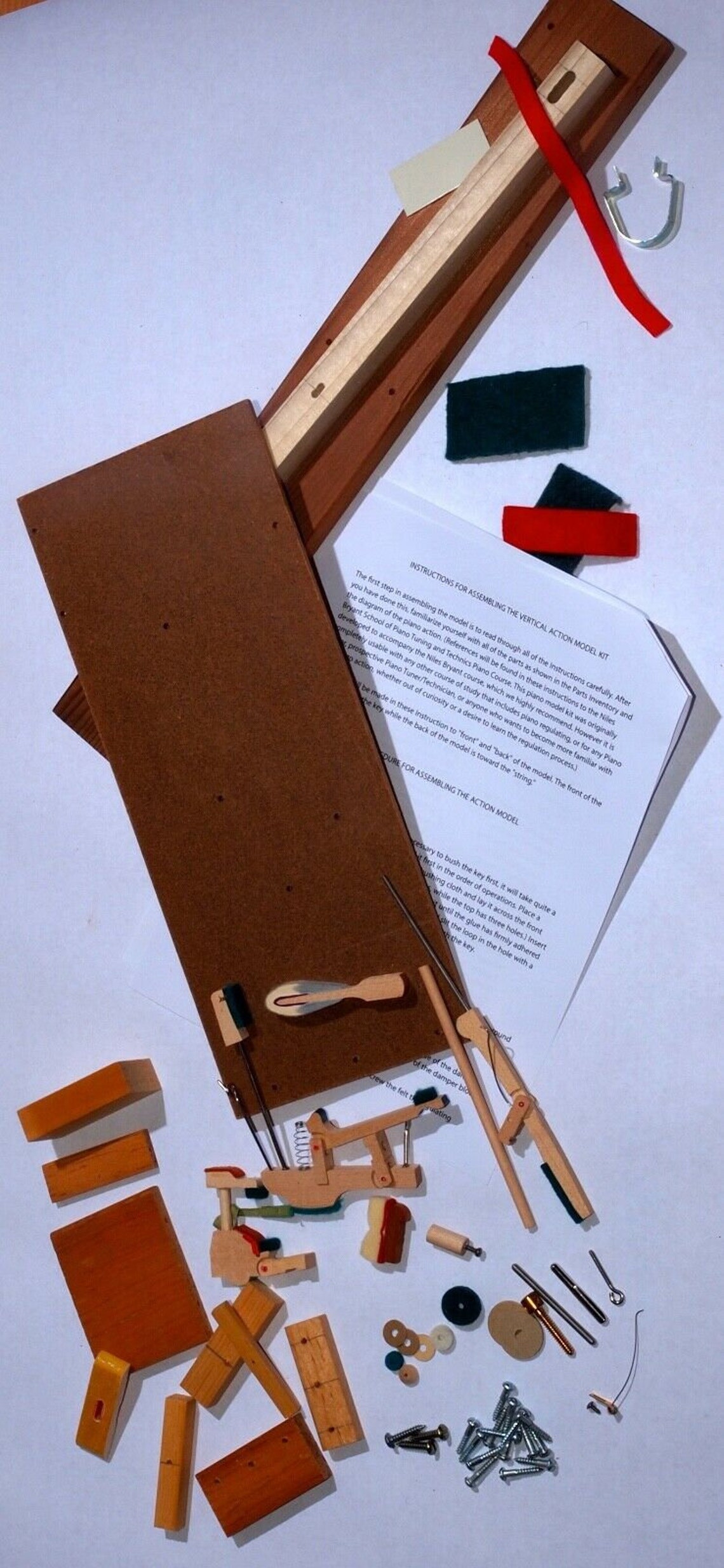 Upright PIANO ACTION MODEL Full Kit Learn to Regulate & Repair Piano ...
