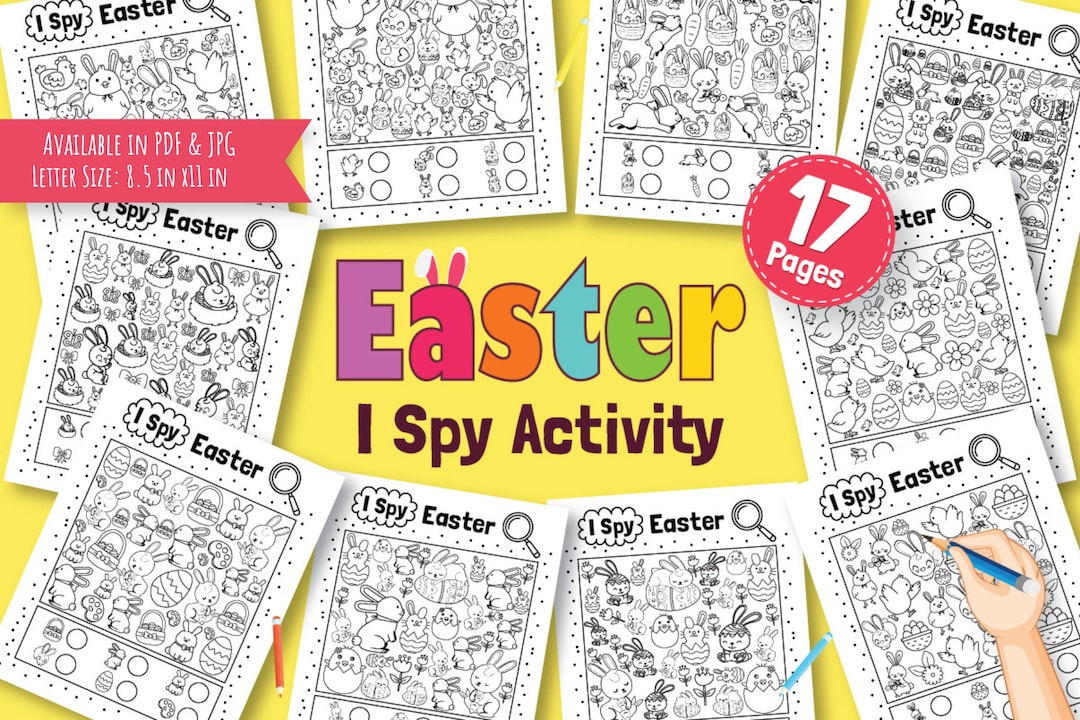 I Spy Easter Activity Book, Activity Packets for Kids, Easter ...