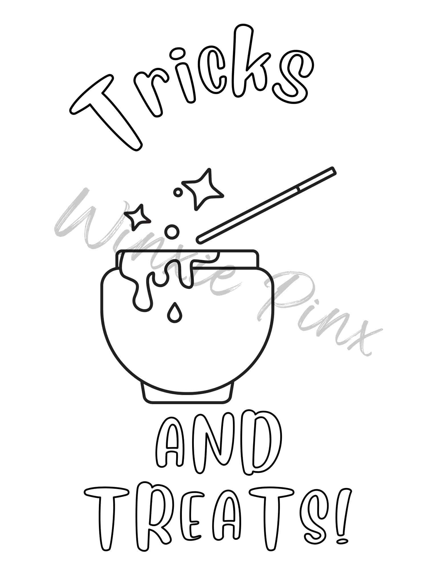 Customizable Halloween Coloring Pages for Kids, Personalized Kids ...