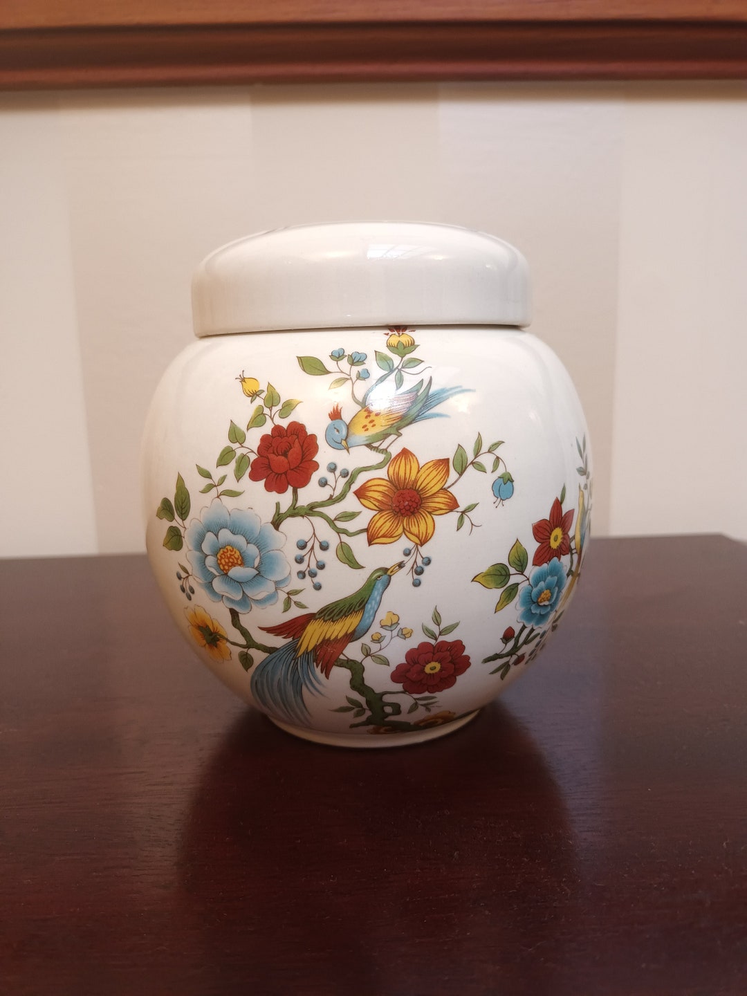Vintage Sadler Ginger Jar With Lid Made in England Bird of - Etsy