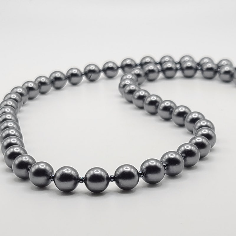 Gray Pearl Necklace - Etsy