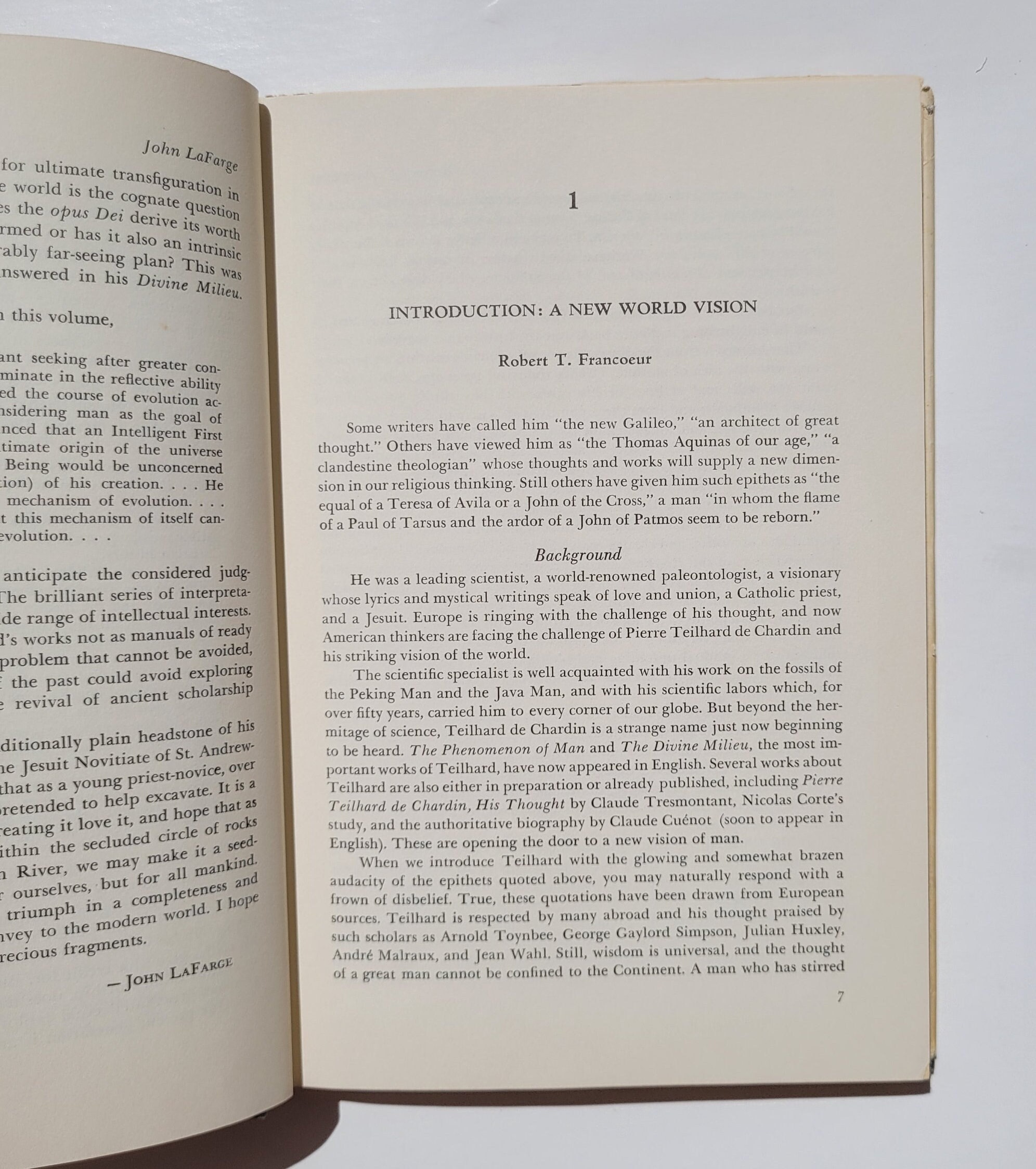 The World of Teilhard De Chardin Edited by Robert T. Francoeur 1961 - Etsy