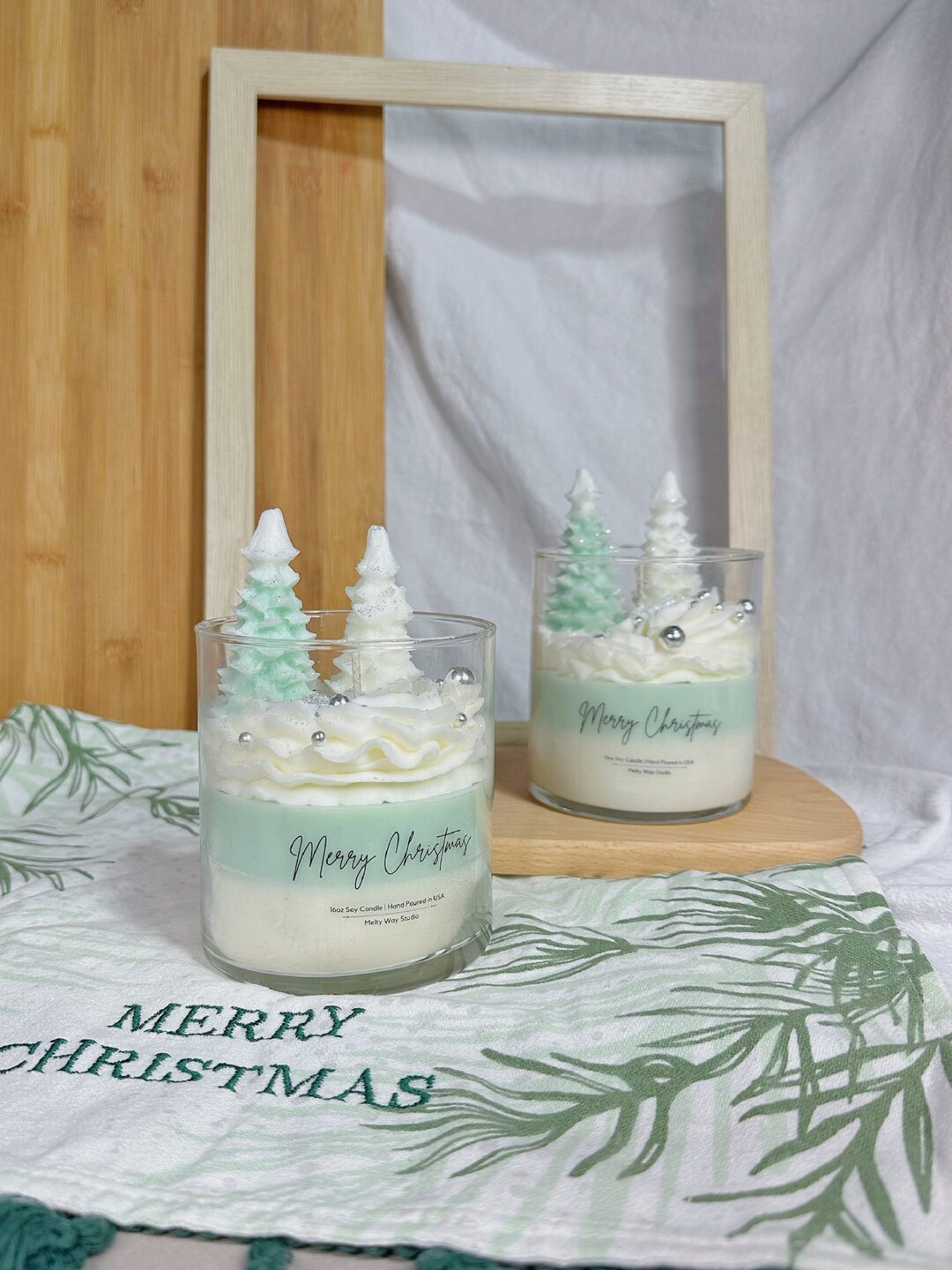 Christmas Tree Candle / Holiday Gift / Mahogany Teakwood Candle / Gift ...