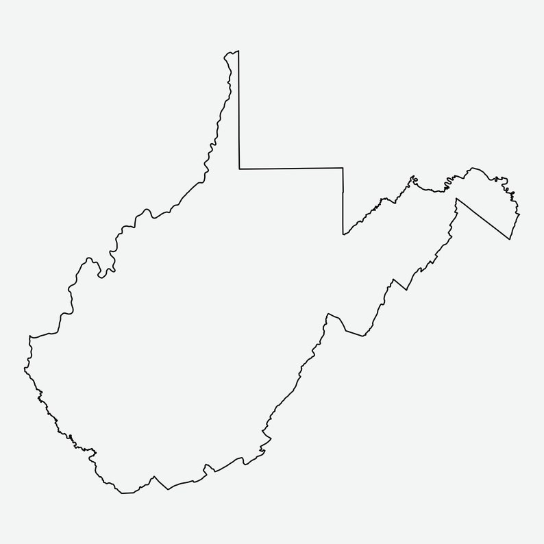 West Virginia Outline SVG File for Cricut, Crafts - Etsy